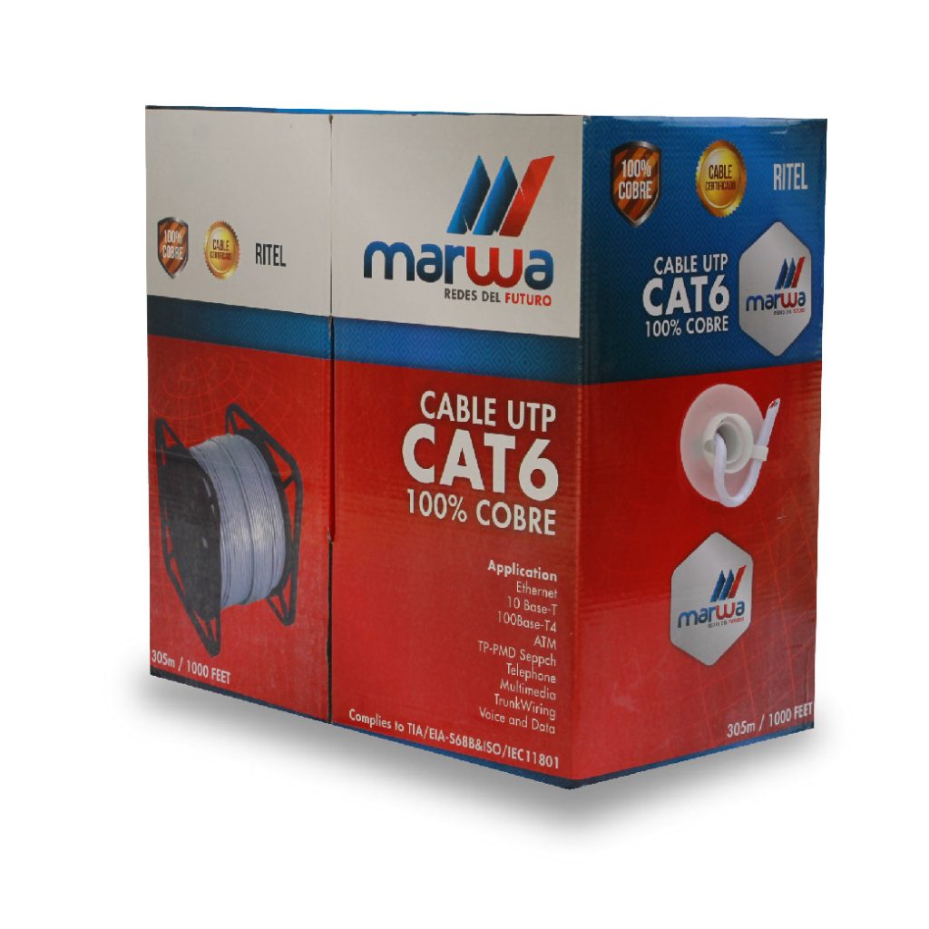 CABLE UTP MARWA CAT 6 INTERIOR X CARRETE Ferrelectricos Diego Novoa CABLE UTP MARWA CAT 6 INTERIOR X CARRETE Ferrelectricos Diego Novoa